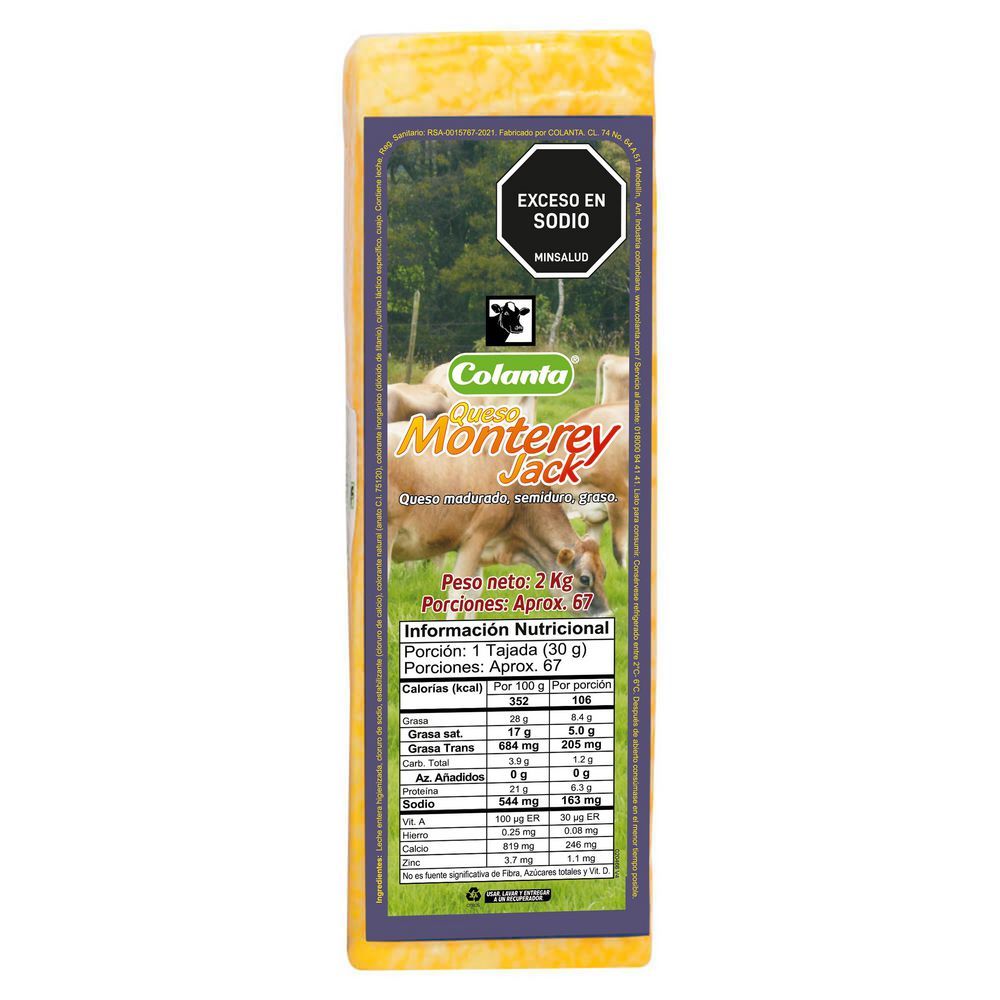 Merkko | Queso COLANTA Monterey Jack porcionado en tienda