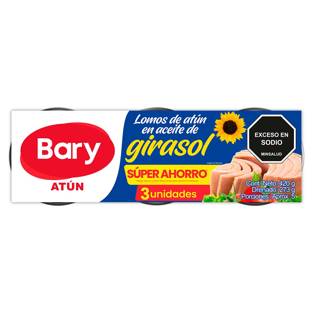 Merkko | Lomitos de atún BARY pack en aceite de girasol (273 gr)